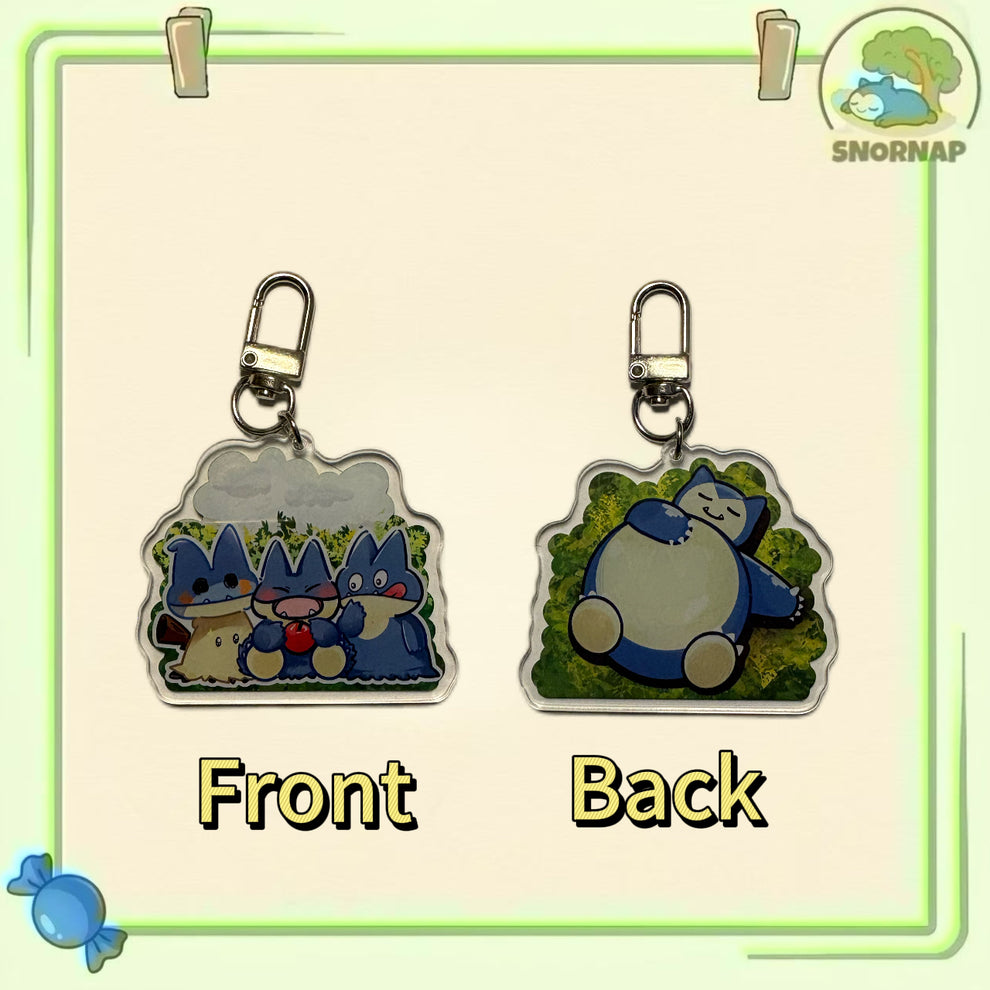 Munchlax/Snorlax Acrylic Keychain – SnorNap Inc
